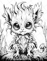 50 Halloween Scary Animals Grayscale Coloring Pages Printable for Adul ...