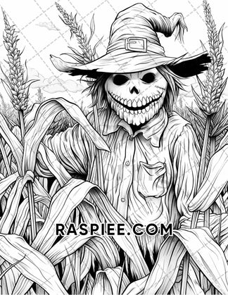50 Spooky Monsters Halloween Adult Coloring Pages Printable PDF Instan ...