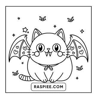 82 Bold and Easy Creepy Kawaii Coloring Pages for Kids & Adults – RASPIEE