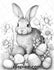 40 Easter Bunny Grayscale Adult Coloring Pages, Printable PDF Instant ...