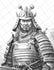 42 Japanese Samurai Grayscale Coloring Pages for Adults, Printable PDF ...