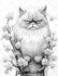 50 Grumpy Cat Grayscale Coloring Pages Printable for Adults, PDF File ...