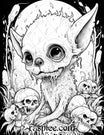 50 Halloween Scary Animals Grayscale Coloring Pages Printable for Adul ...