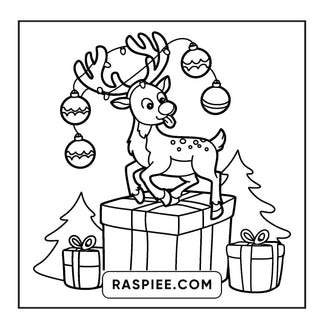 90 Bold and Easy Merry Christmas Coloring Pages for Kids & Adults – RASPIEE