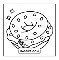 96 Food & Snacks Coloring Pages Bold Easy Printable PDF for Kids Adults ...