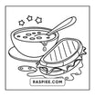 96 Food & Snacks Coloring Pages Bold Easy Printable PDF for Kids Adults ...