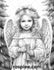 55 Christmas Angel Grayscale Coloring Pages for Adults, Printable PDF ...