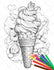 52 Printable Ice Cream Desserts Coloring Pages for Adults and Kids, Gr ...