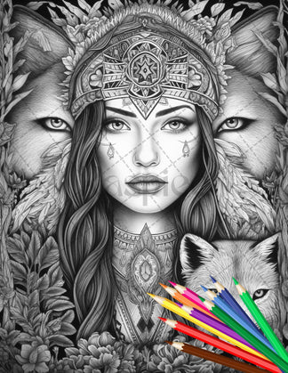 30 Native American Girls Printable Coloring Pages for Adult, Native Am ...
