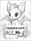200 Woodland Baby Dragons Coloring Pages for Kids, Printable PDF Insta ...