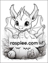 200 Woodland Baby Dragons Coloring Pages for Kids, Printable PDF Insta ...