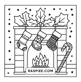 69 Bold and Easy Cozy Christmas Coloring Pages for Kids & Adults – RASPIEE