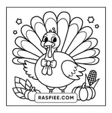 108 Bold and Easy Thanksgiving Coloring Pages for Kids & Adults – RASPIEE