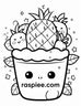 200 Kawaii Food Coloring Pages for Kids, Fun Homeschool Activities, Pr ...