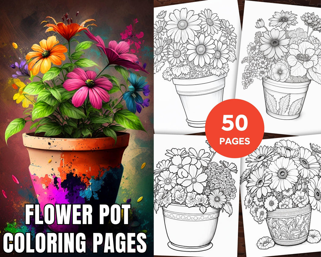 Plants Coloring Pages for Adults | Serene and Botanical Artistic ...