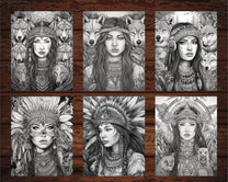 30 Native American Girls Printable Coloring Pages for Adult, Native Am ...