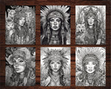30 Native American Girls Printable Coloring Pages for Adult, Native Am ...